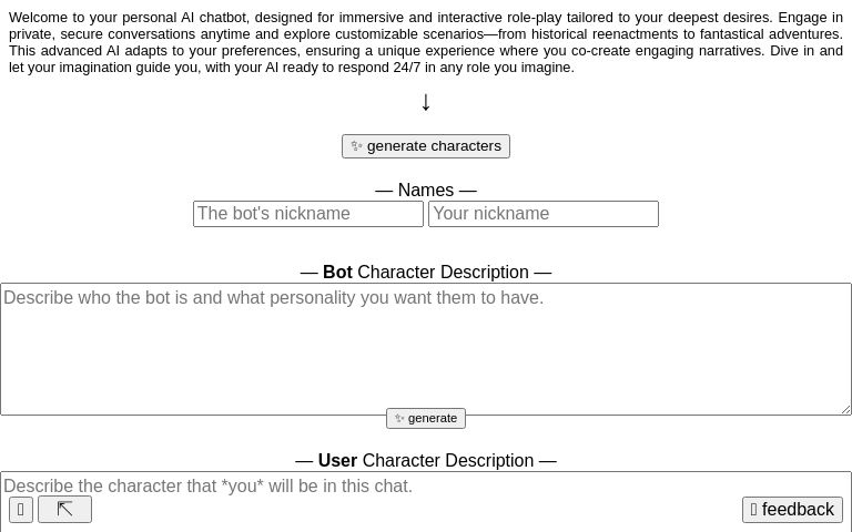 AI Chat & Roleplay (free, no sign-up, fast, unlimited)