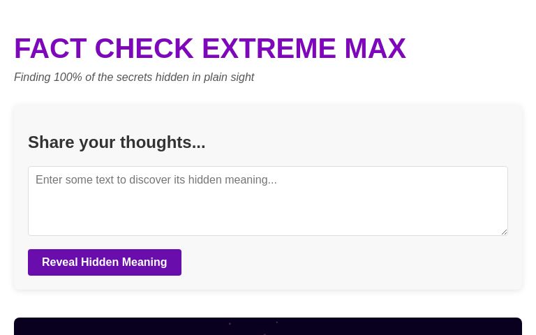 FACT CHECK EXTREME MAX ― Perchance Generator
