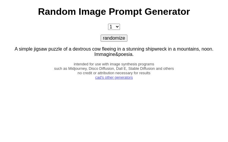 Random Image Prompt Generator