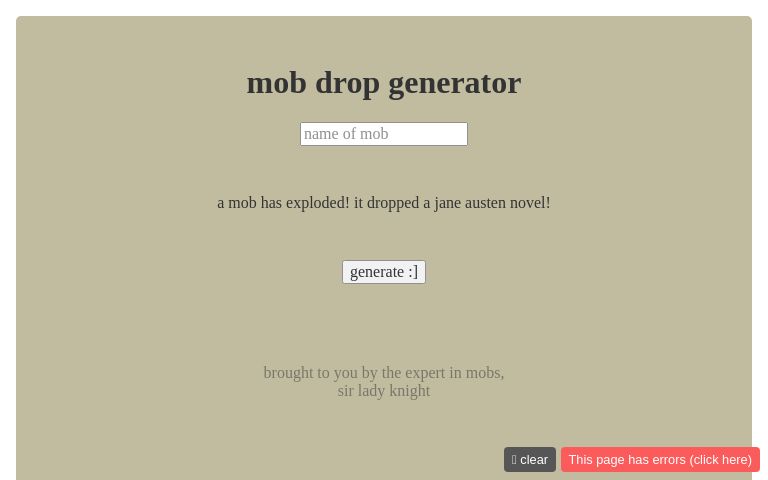 mob drop generator