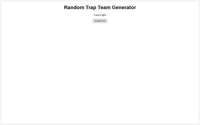 Random Trap Team Generator