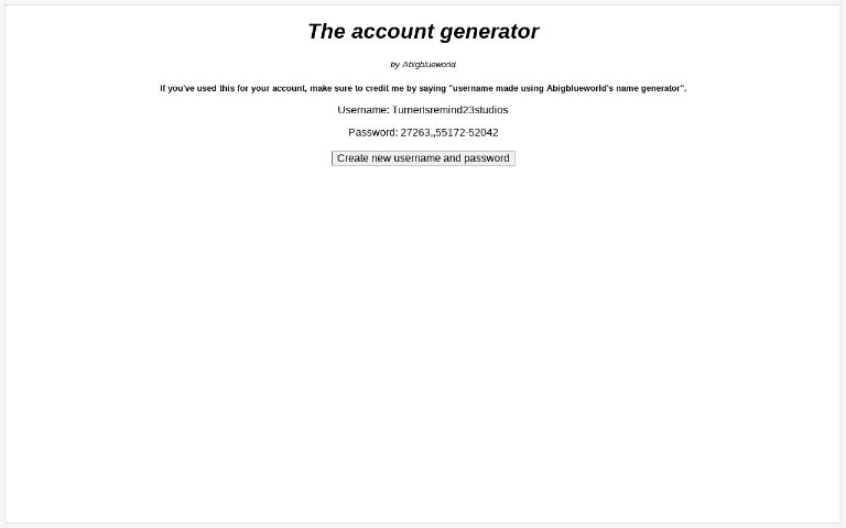 The account generator