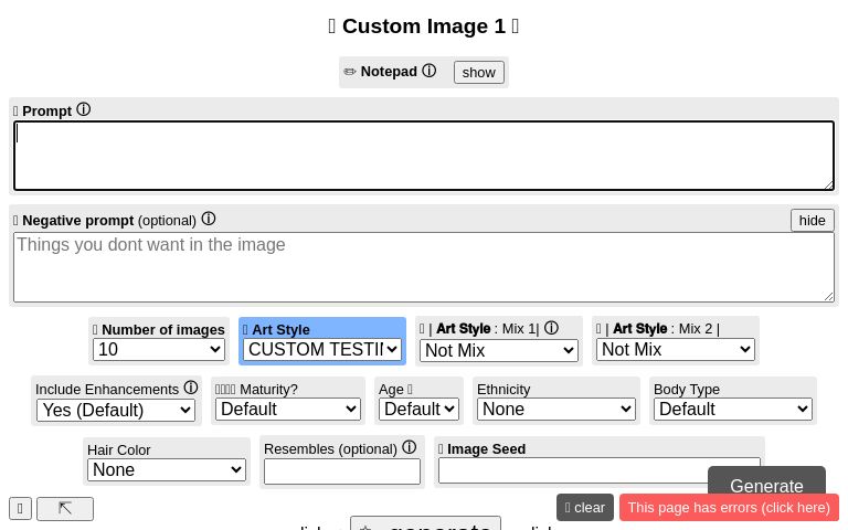 Custom Image 1 ― Perchance Generator