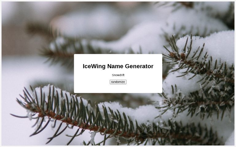 IceWing Name Generator