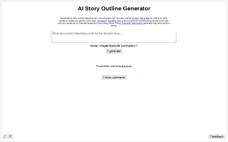 AI Story Outline Generator