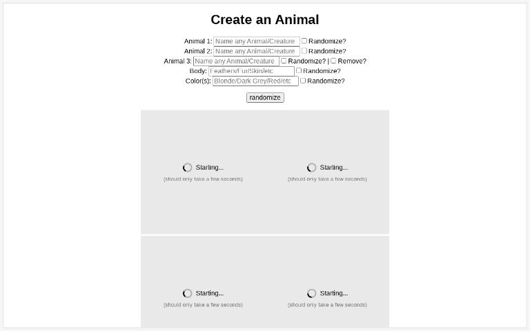Create an Animal ― Perchance Generator