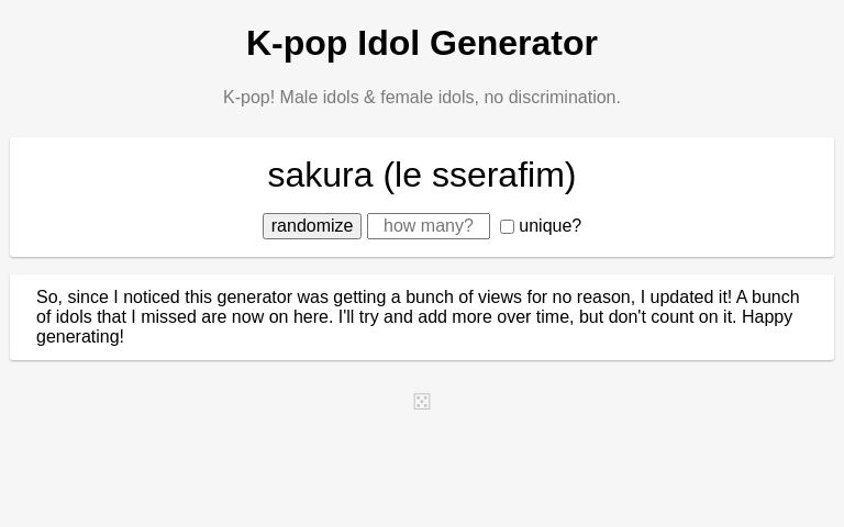 K-pop Idol Generator