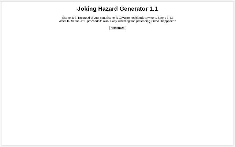 Joking Hazard Generator 1.1