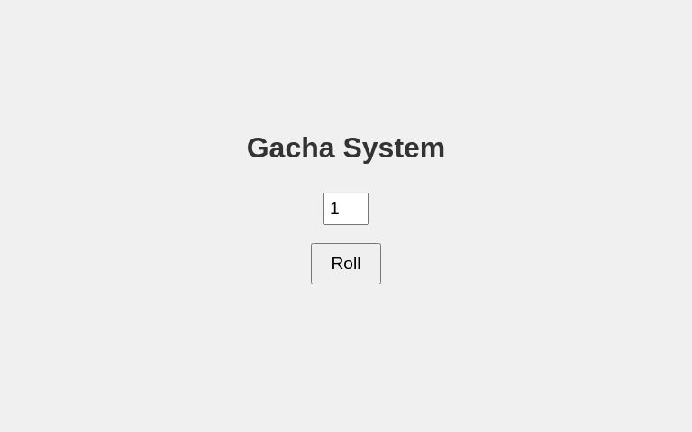 Gacha System ― Perchance Generator