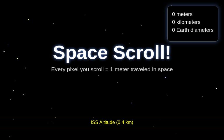 Space Scroll! ― Perchance Generator