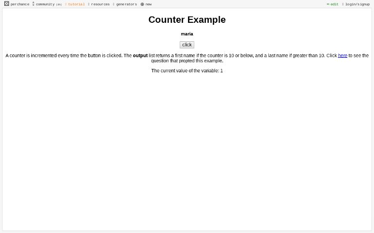 Counter Example ― Perchance Generator