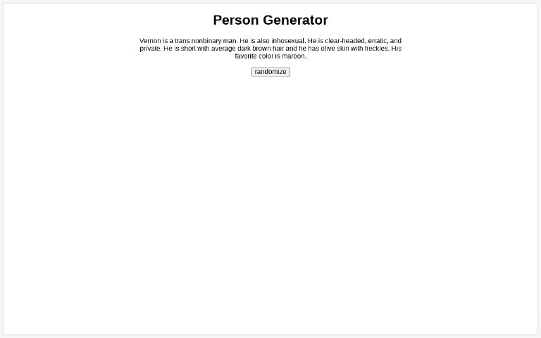 Person Generator