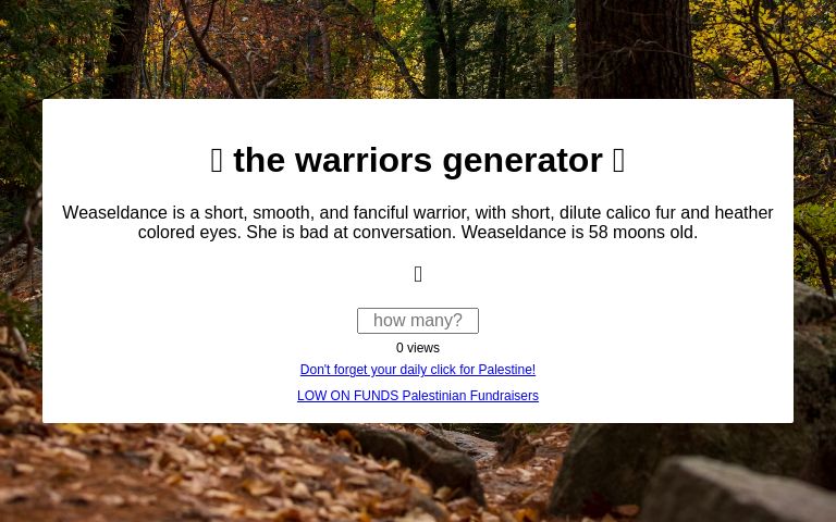 🐾 the warriors generator 🐾