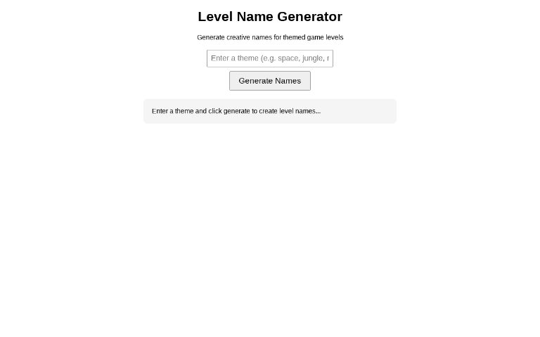 Level Name Generator