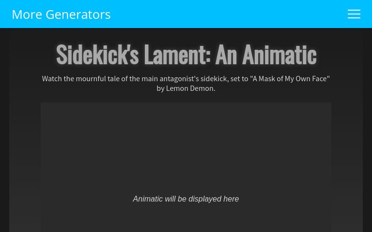 character animatic generator