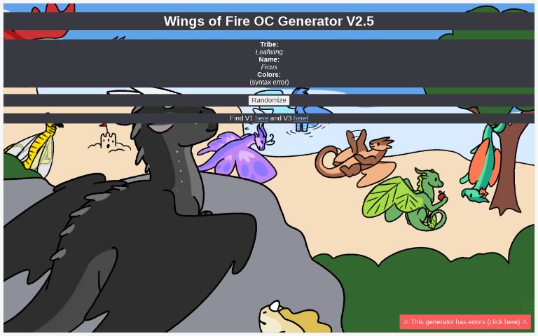 Wings of Fire OC Generator V2.5