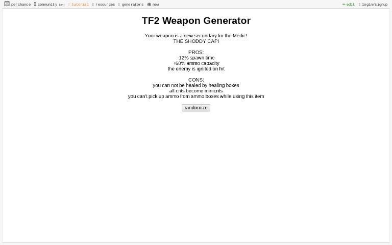 TF2 Weapon Generator