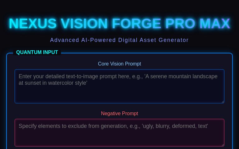 NEXUS VISION FORGE PRO MAX ― Perchance Generator