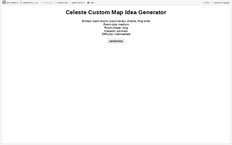 Celeste Custom Map Idea Generator