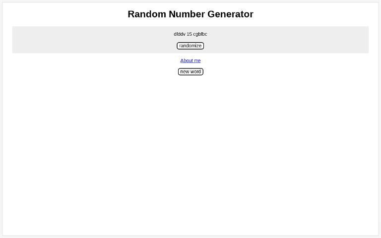 Random Number Generator