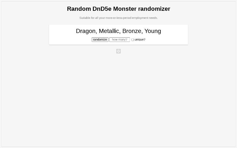 Random DnD5e Monster randomizer ― Perchance Generator