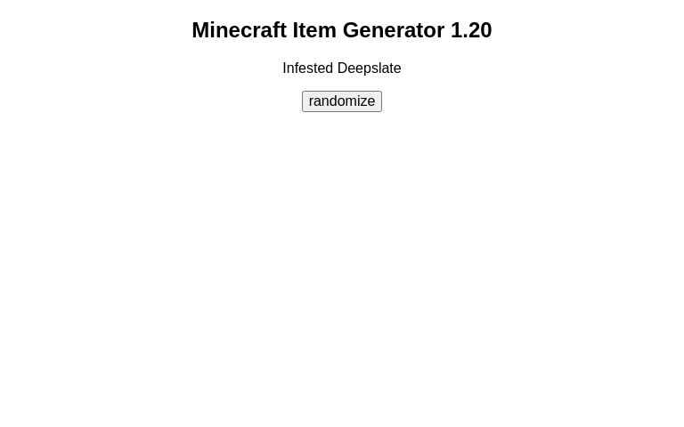 Minecraft Item Generator 1.20