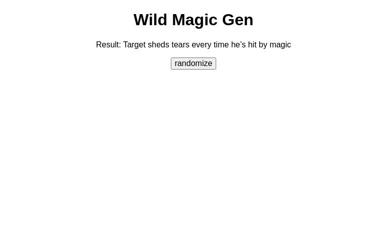Wild Magic Gen