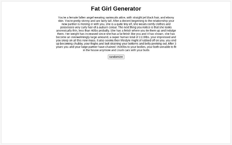 Fat Girl Generator