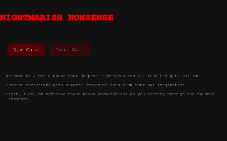 NIGHTMARISH NONSENSE ― Perchance Generator