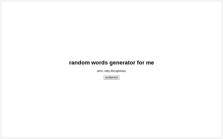 random words generator for me