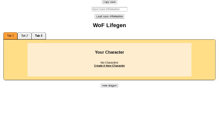 WoF Lifegen ― Perchance Generator