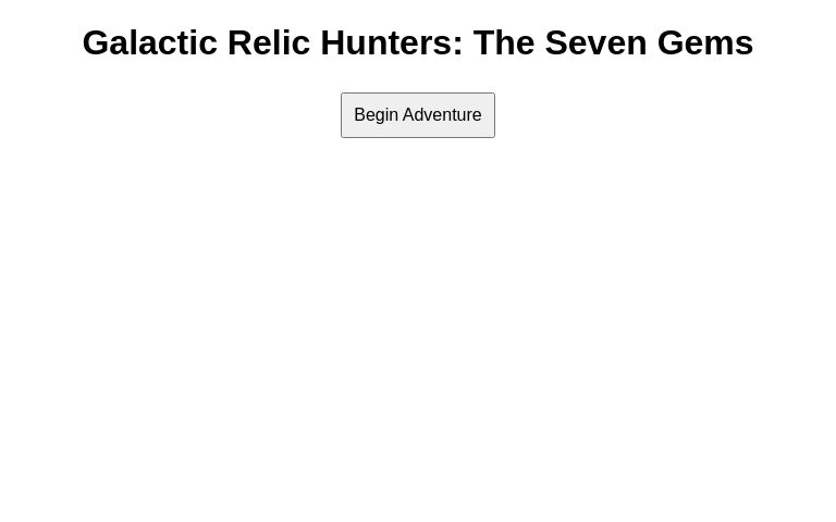 Galactic Relic Hunters: The Seven Gems ― Perchance Generator