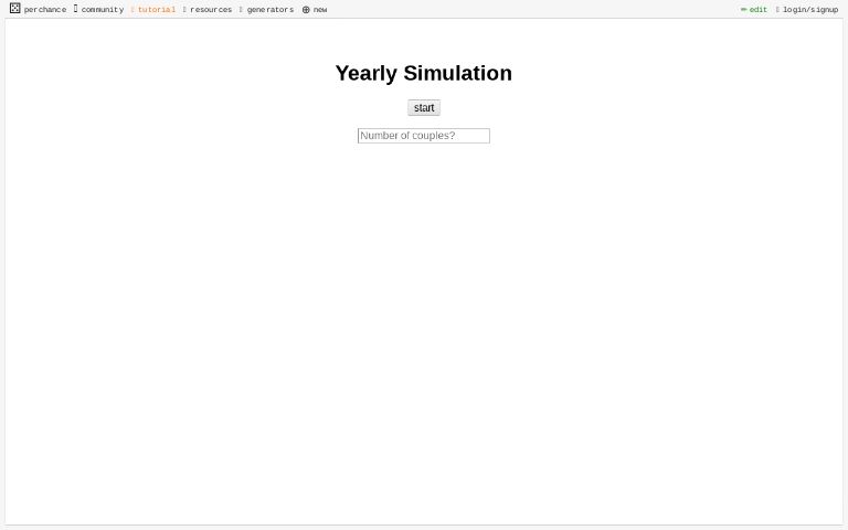 Yearly Simulation ― Perchance Generator