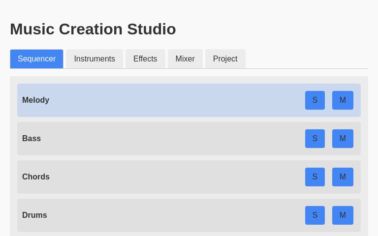 Music Creation Studio ― Perchance Generator