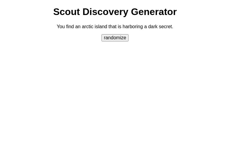 Scout Discovery Generator