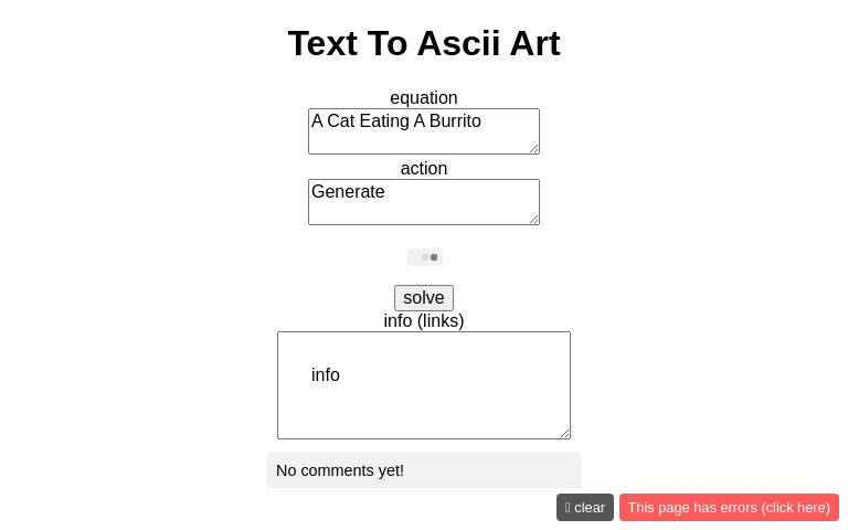 Text To Ascii Art ― Perchance Generator