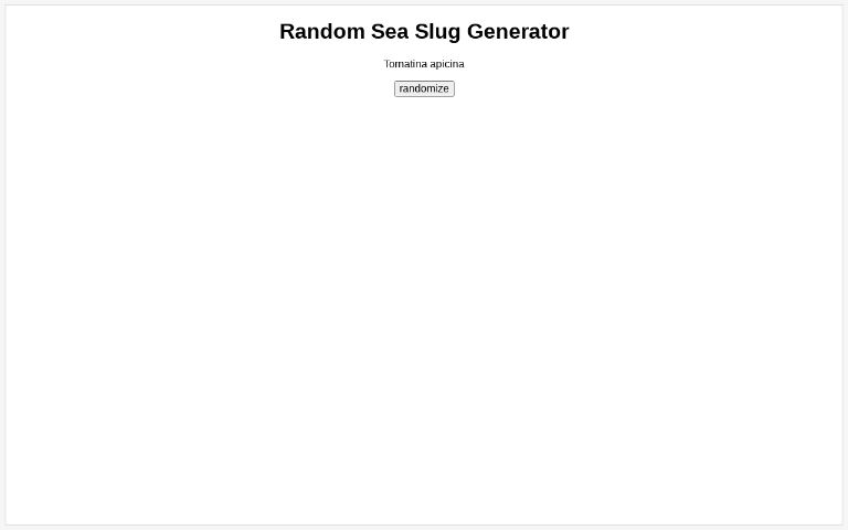 Random Sea Slug Generator