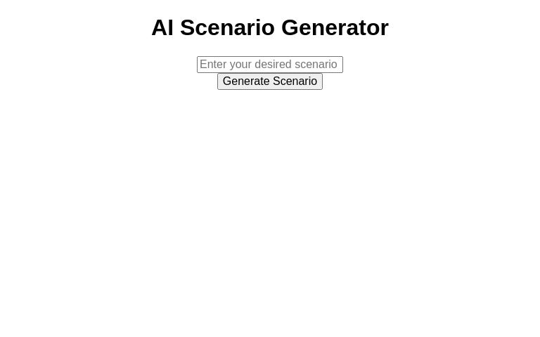 AI Scenario Generator