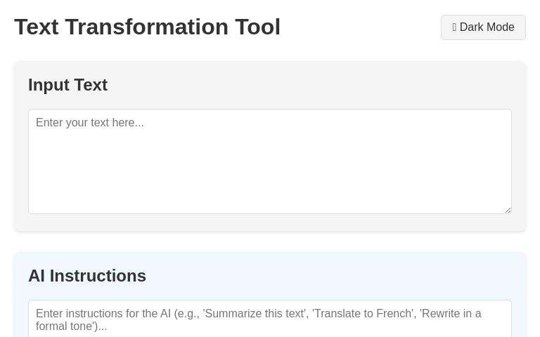 Text Transformation Tool ― Perchance Generator