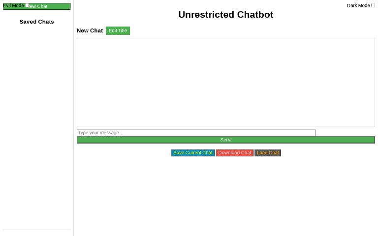 Unrestricted Chatbot ― Perchance Generator