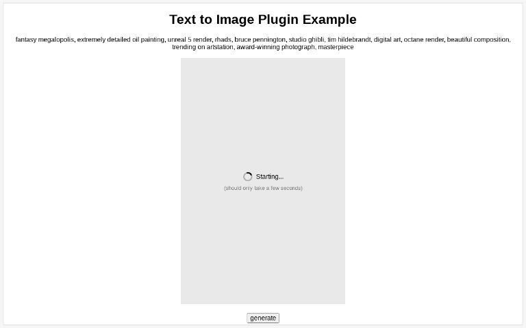 Text to Image Plugin Example