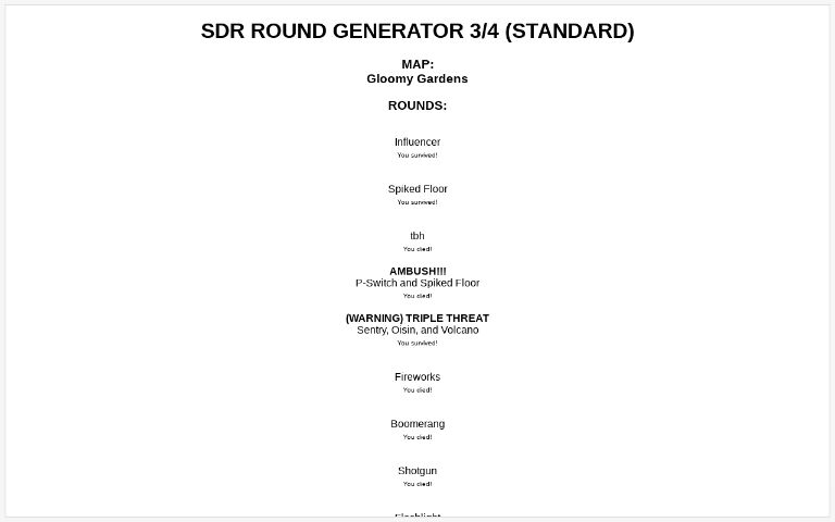 SDR ROUND GENERATOR 3/4 (STANDARD)