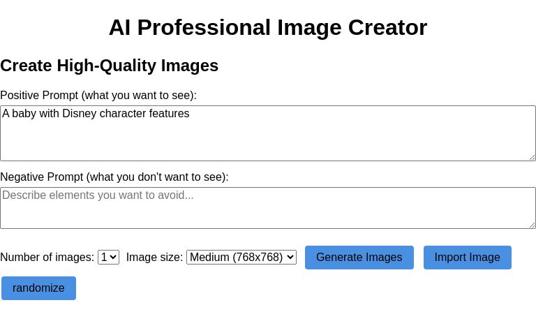 AI Professional Image Creator ― Perchance Generator