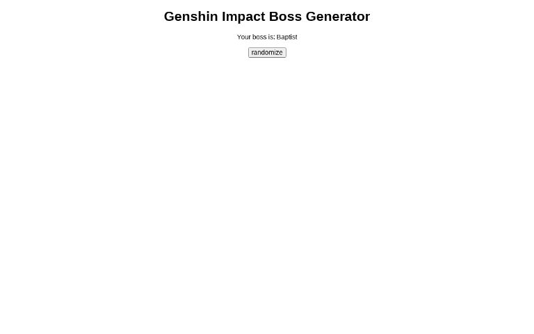 Genshin Impact Boss Generator