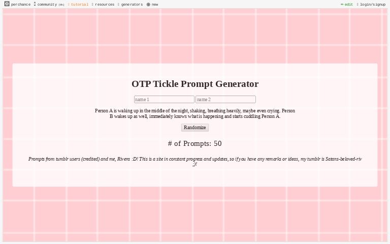 OTP Tickle Prompt Generator