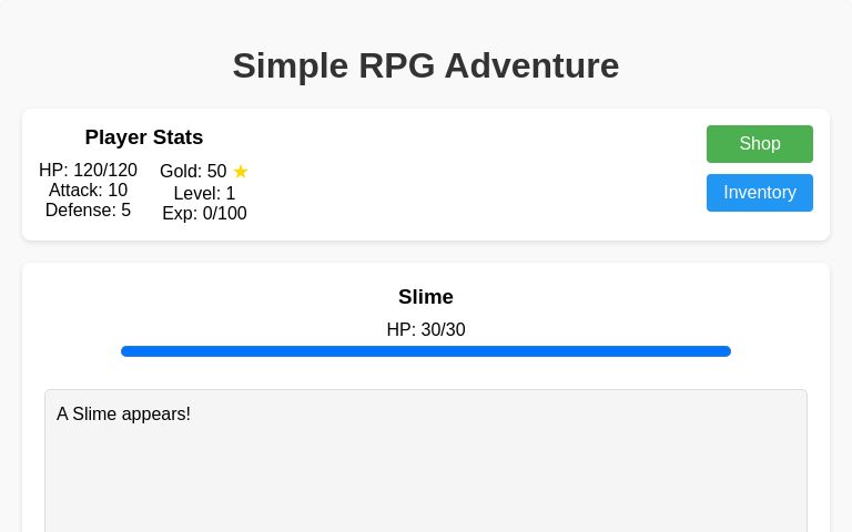 Simple RPG Adventure ― Perchance Generator