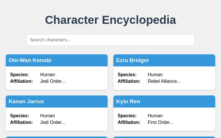 Character Encyclopedia ― Perchance Generator