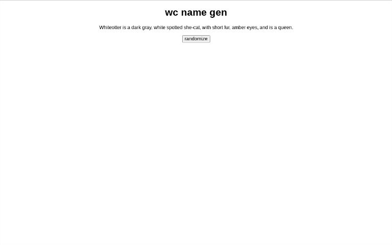 wc name gen