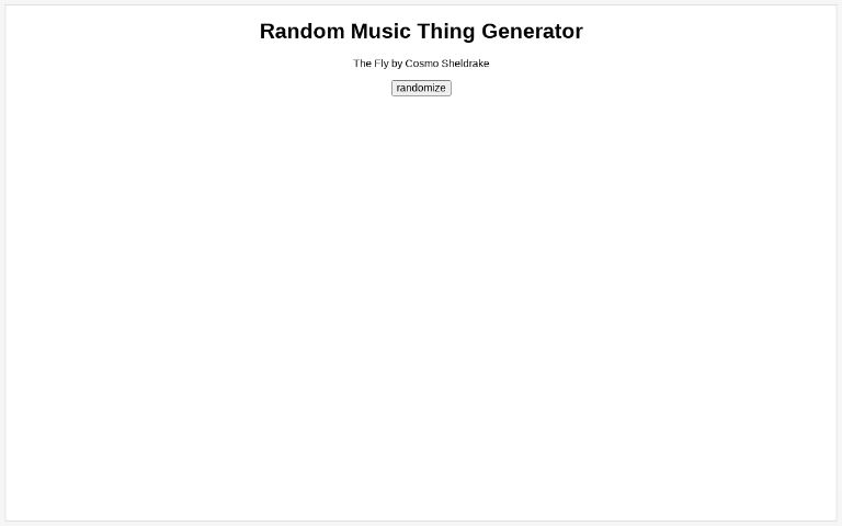 Random Music Thing Generator