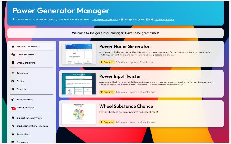 Power Generator Manager